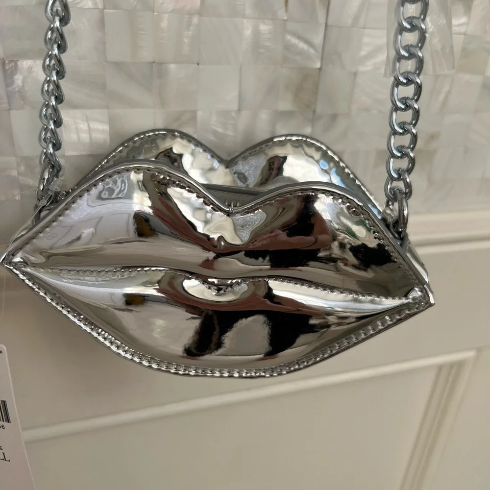 Anthropologie | Bags | Nwt New Anthropologie Shiraleah Silver Lips Mini ...
